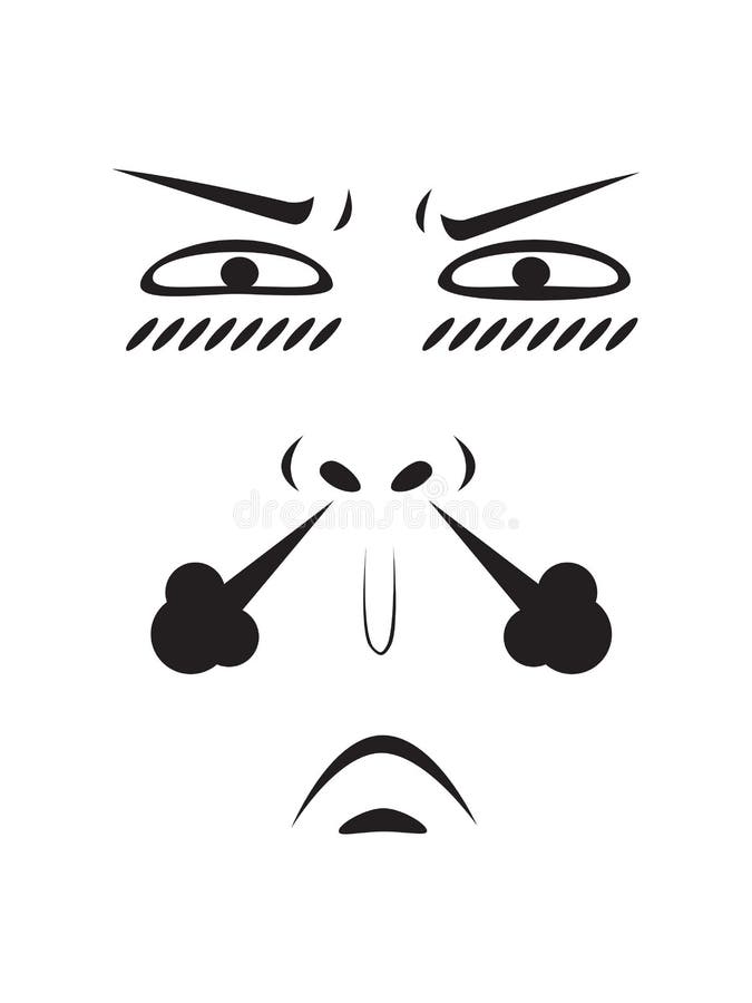 Long Face Expression - Motivated Face. Isolated Vector Illustration ...