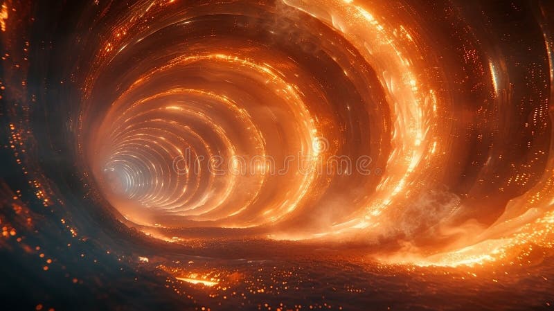 Long Fibonacci Tunnel in Diamond Shape Stock Illustration ...