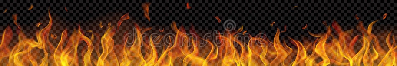 Long Horizontal Fire Flame Stock Illustrations – 229 Long Horizontal ...