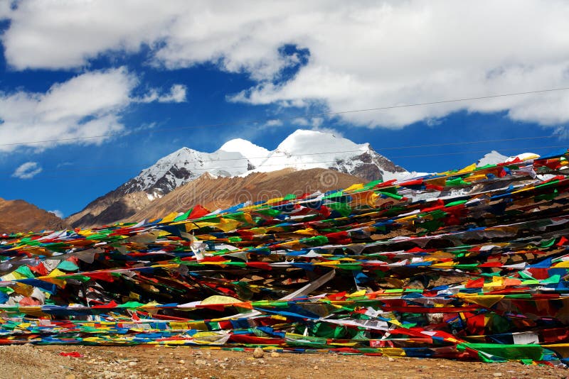 Long flag stock image. Image of mountains, fine, clouds - 11235573