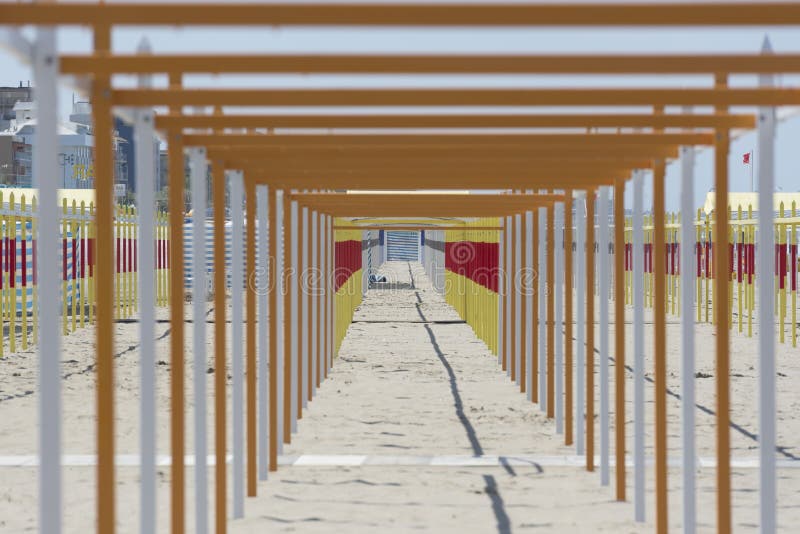 Long Footpath on a Sandy Beach on a Sunny Day Stock Image - Image of ...