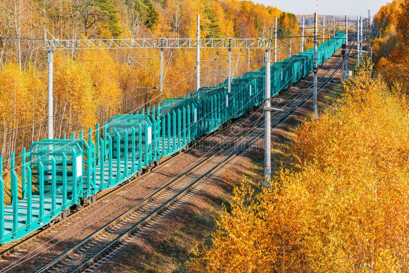 Long freight train. stock photo. Image of railway, arrive - 132275088