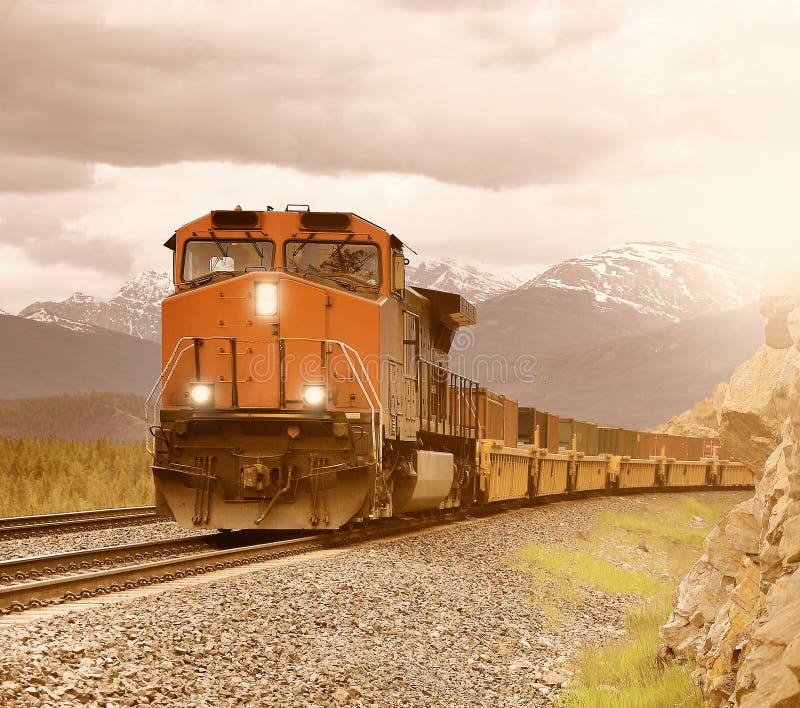 Long freight train. stock photo. Image of departure - 114225990