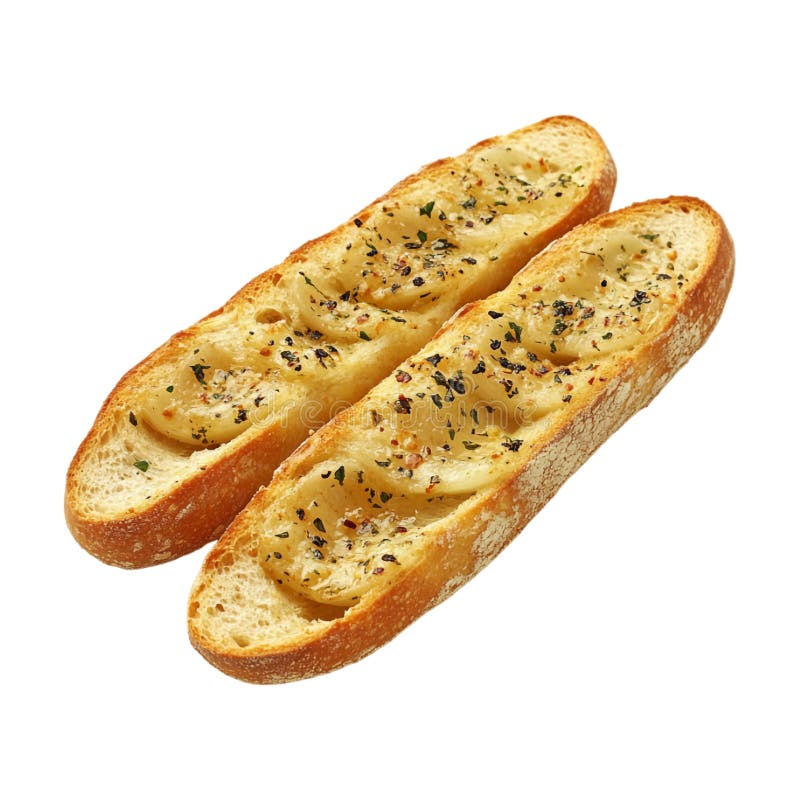 Long Garlic Bread on Transparent Background - Ai Generated Stock ...