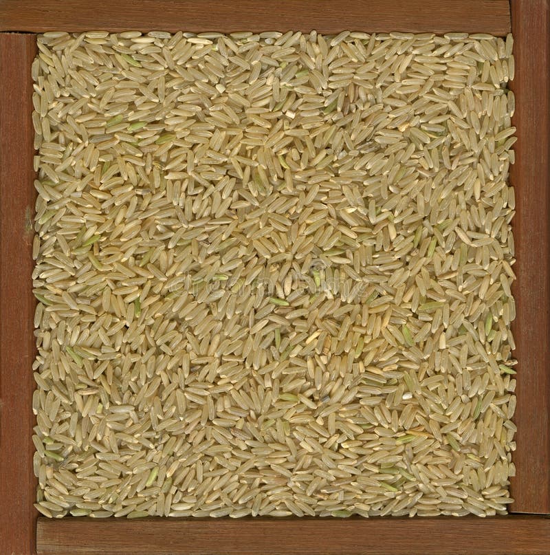 Long Grain Brown Rice Background Stock Photo - Image of rice, square ...