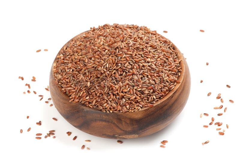 Long-grain red rice stock photo. Image of isolated, cooking - 42214684