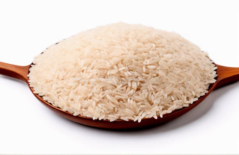 Long Grain Rice, Cut Out on White Background Stock Illustration ...