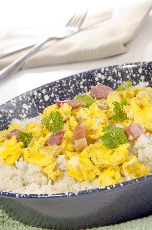 Long-grain Rice with Scrambled Eggs Stock Image - Image of corn, grain ...