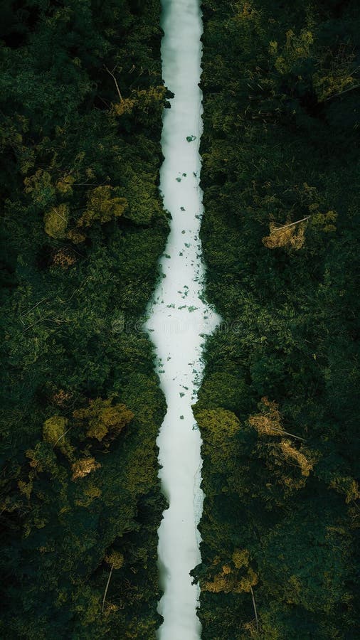 A Long Green Line with a White Line in the Middle Stock Illustration ...