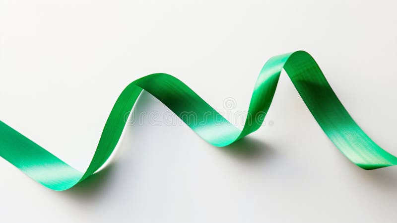 A Long Green Ribbon, Copy Space Stock Photo - Image of head, psychology ...