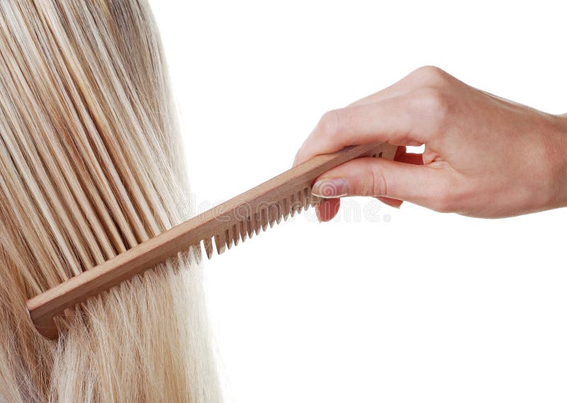 Long hair and comb stock image. Image of long, elegance - 7593189