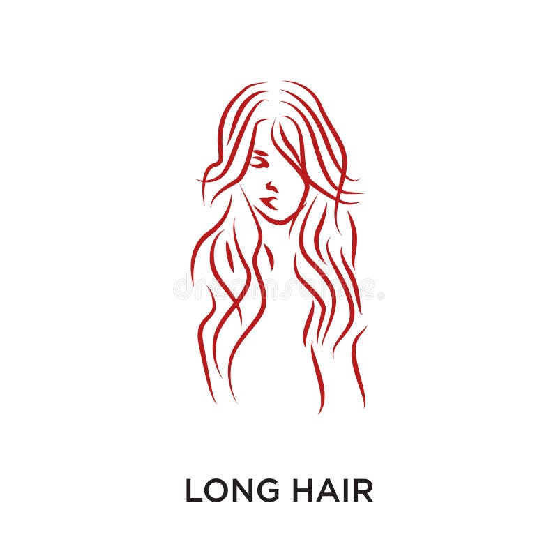 Web Vector Girl Face. Illustration Of Women Long Hair Style Icon, Logo ...