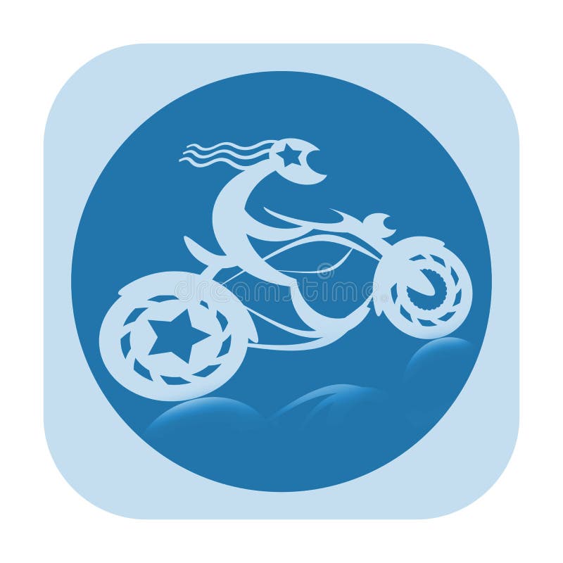 Motor biker icon stock illustration. Illustration of girl - 140664254
