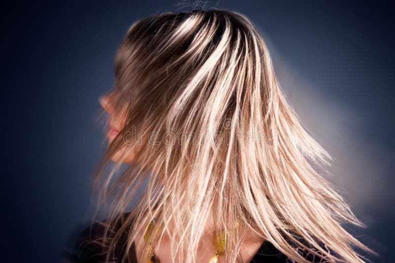 Long hairs in a motion stock photo. Image of flinging - 5478960