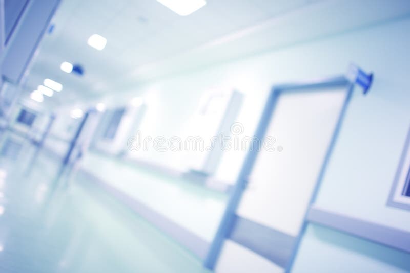 Long Hallway of Building, Unfocused Background Stock Photo - Image of ...