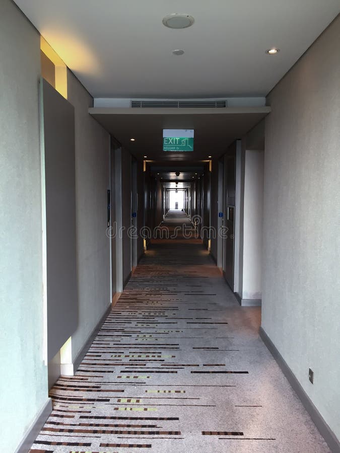 Long hallway. stock photo. Image of internet, college - 18174532