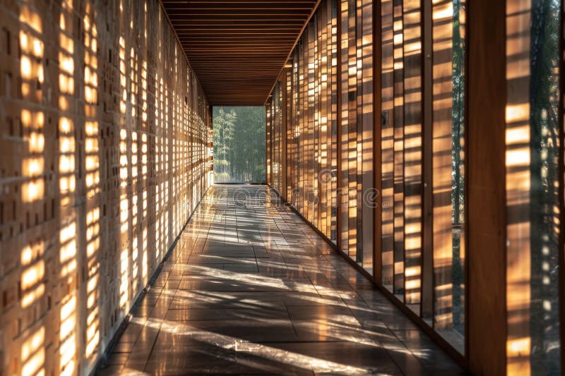 A Long Hallway with Multiple Large Windows, Providing Natural Light and ...