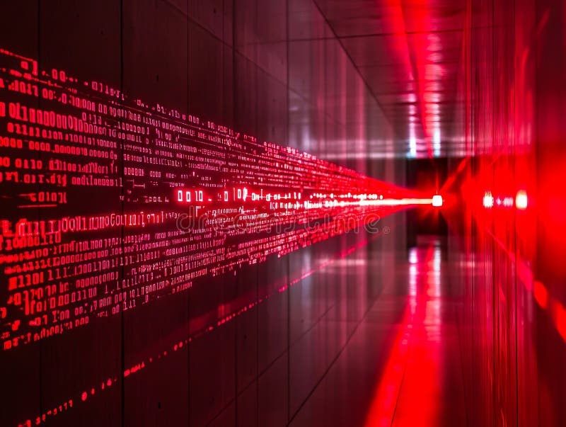 Long Dark Tunnel Red Lights Walls Stock Photos - Free & Royalty-Free ...