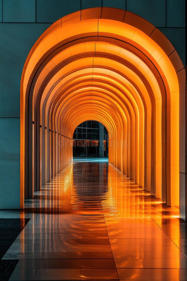 A Long Hallway with a Single Light Source at the Far End, Often Used As ...