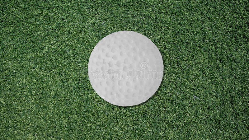 Long Hand Assembling a Golf Ball Cutout Retro Style with Confetti Stock ...