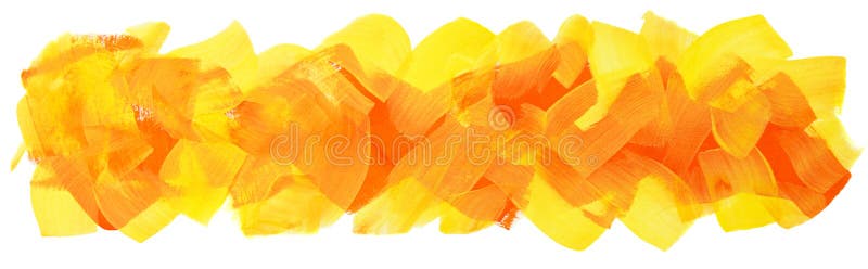 Long Header with Bright Yellow Orange Brush Strokes Stock Illustration ...