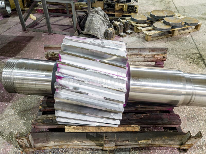 Long Helical Gears are Made on the Machine in the Workshop in the ...