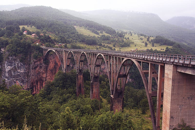 Long and High Bridge in Montenegro Stock Image - Image of nature ...