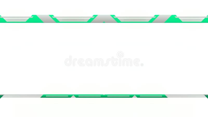 Long Horizontal Mechanical Flashing Green Lights, Perpendicular Lines ...