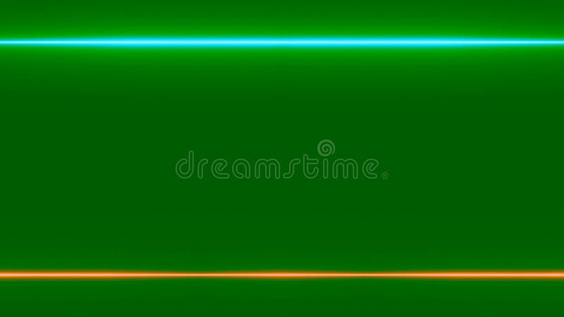 Long Horizontal, Rectangular Orange-blue Lines of Light, Neon Moving ...