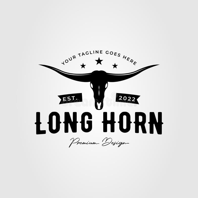 Long Horn Bufallo Head Logo Vector Illustration Design Stock Vector ...