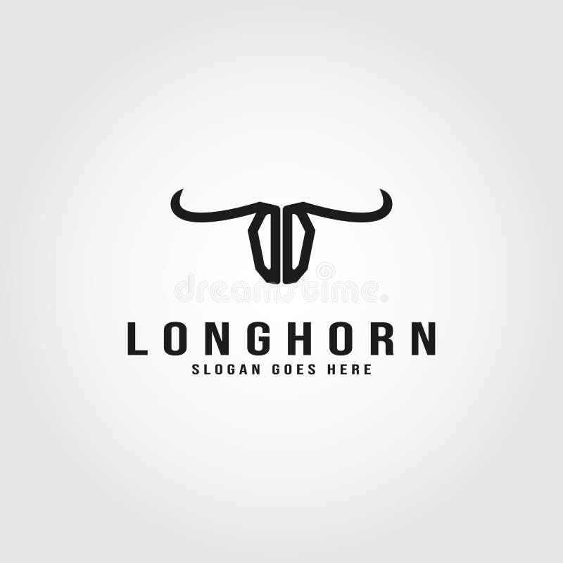 Long Horn Bull Icon Vector Template Illustration Design Stock Vector ...
