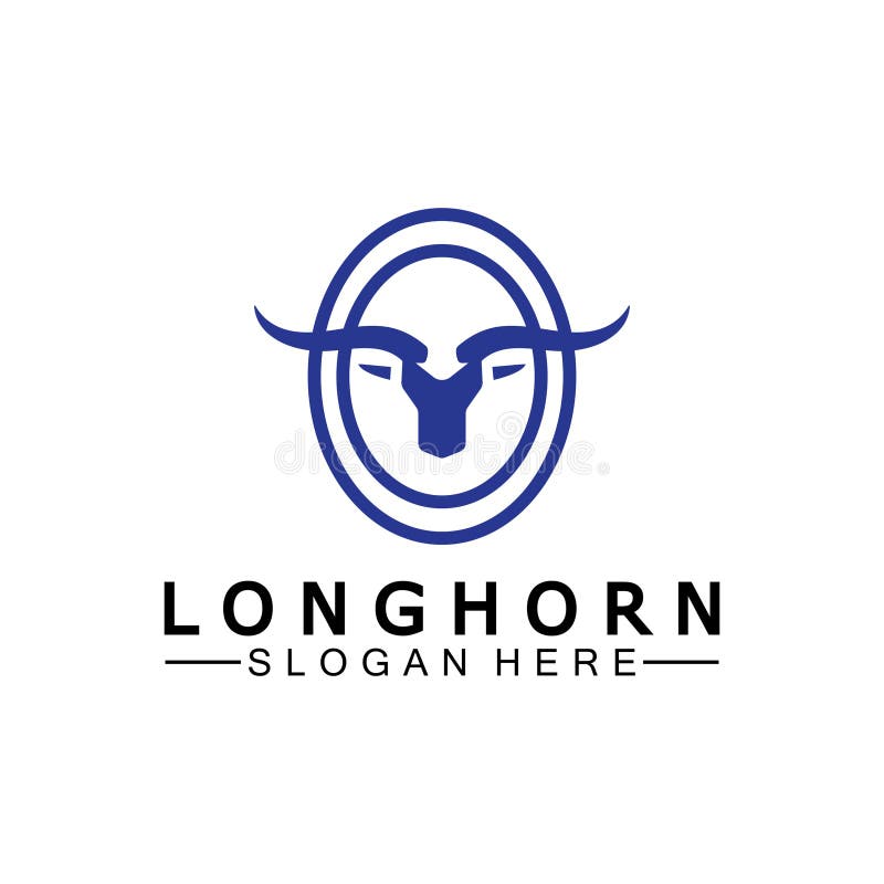 Long Horn Logo Template Vector Illustration Design Stock Vector ...