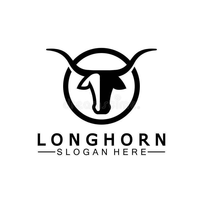Long Horn Logo Template Vector Illustration Design Stock Vector ...