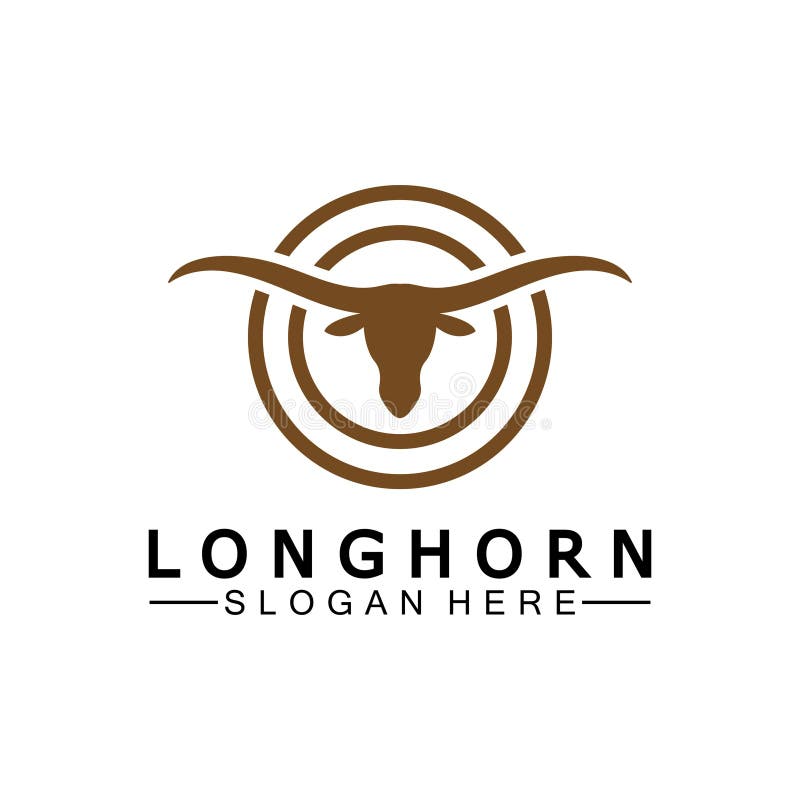 Long Horn Logo Template Vector Illustration Design Stock Vector ...