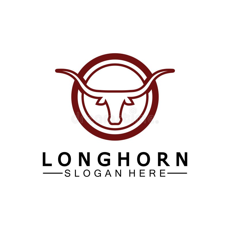 Long Horn Logo Template Vector Illustration Design Stock Vector ...