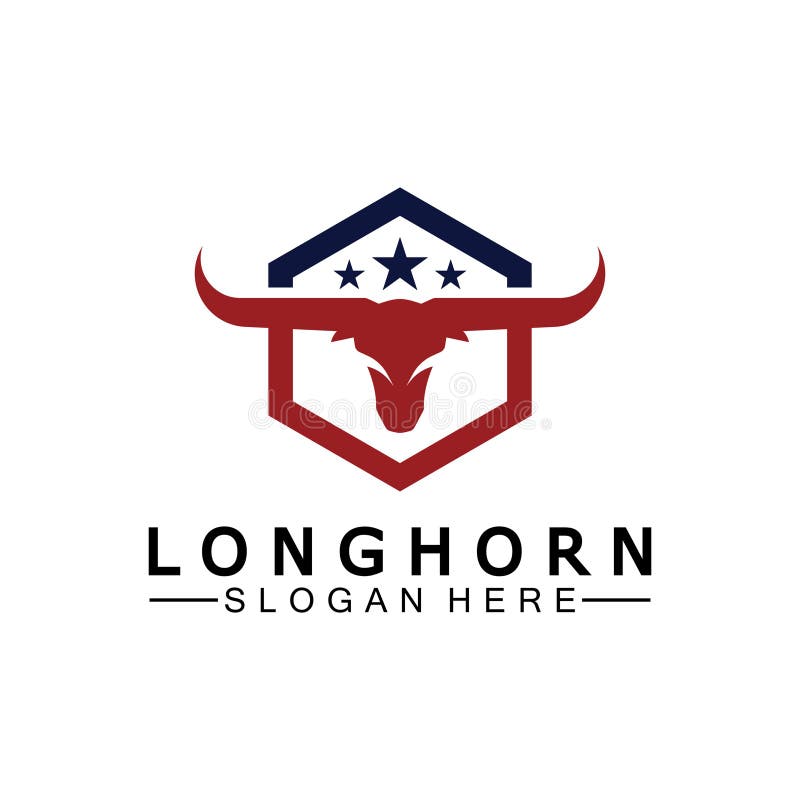 Long Horn Logo Template Vector Illustration Design Stock Vector ...