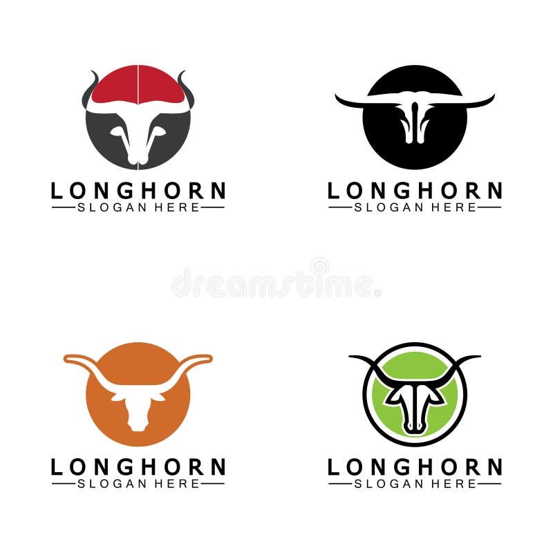 Long Horn Logo Template Vector Illustration Design Stock Vector ...