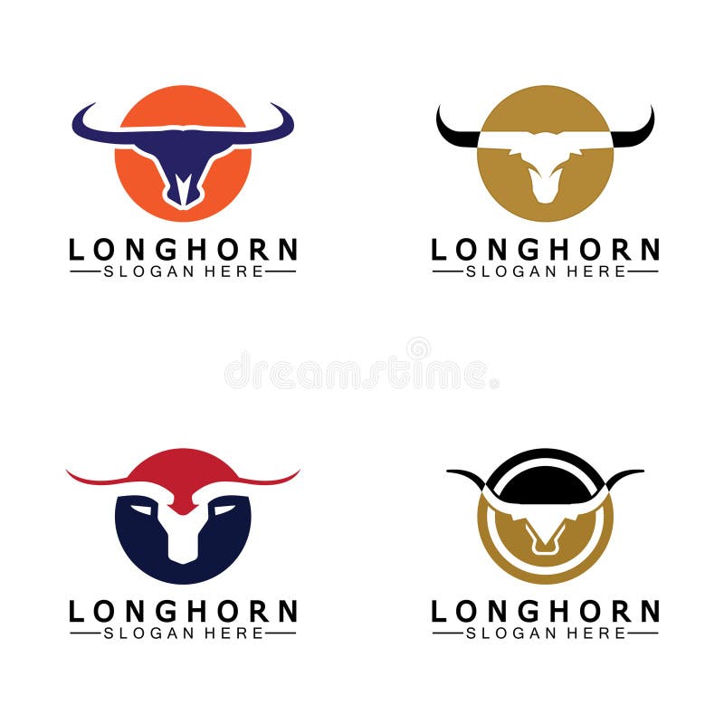 Long Horn Silhouette Stock Illustrations – 1,017 Long Horn Silhouette ...