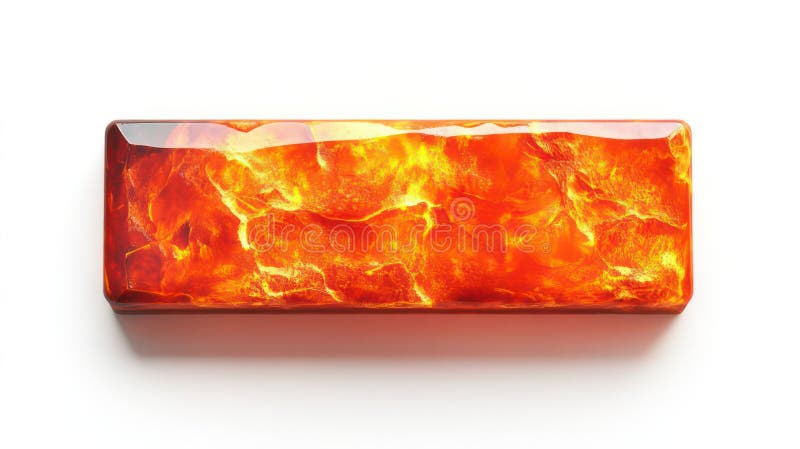 Long Hot Lava Rectangle Button Isolated on White Created with ...
