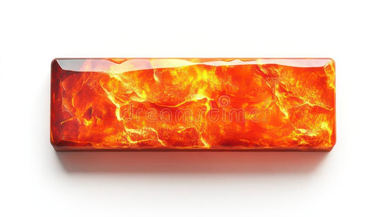 Long Hot Lava Rectangle Button Isolated on White Created with ...