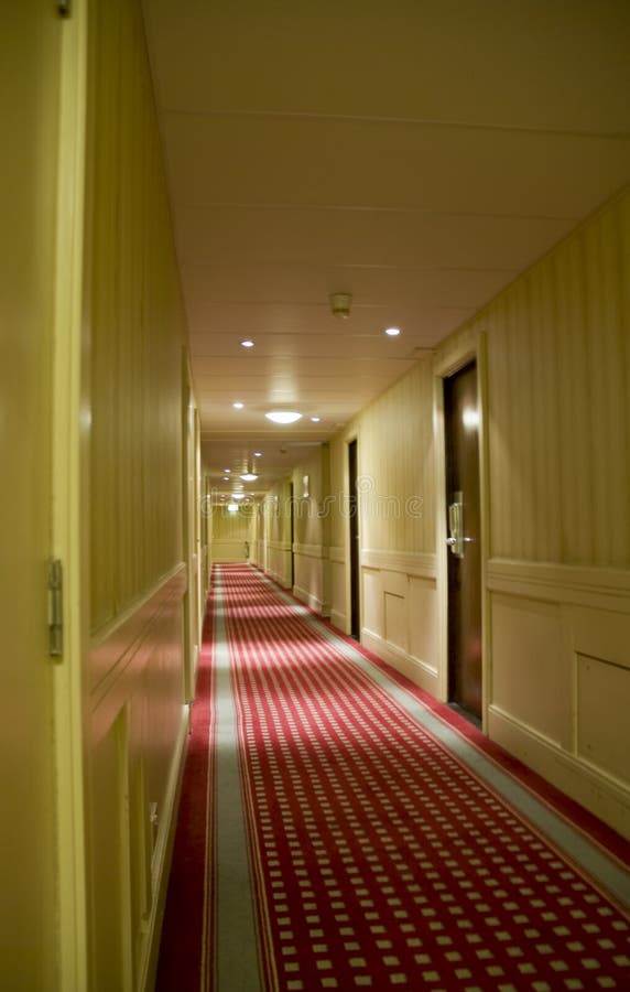 Long Hotel corridor stock photo. Image of carpet, fitted - 8962462