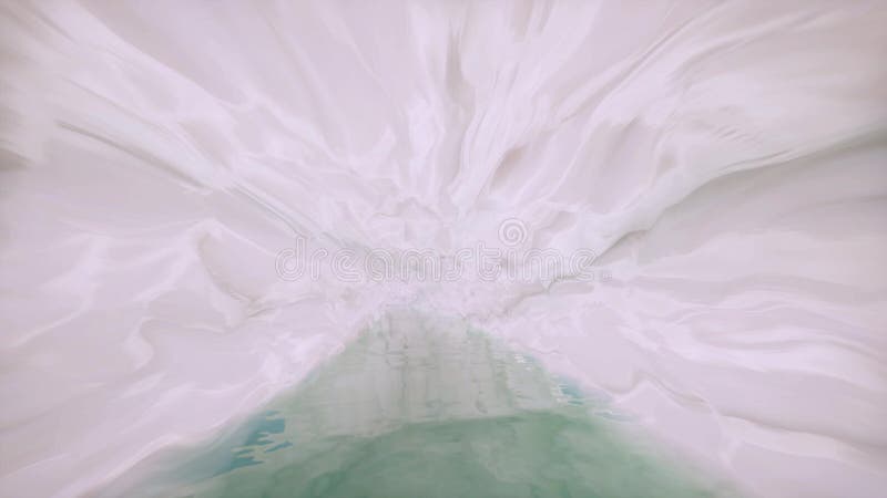 Long Ice Cave Tunnel with Underground River 3d Stock Illustration ...