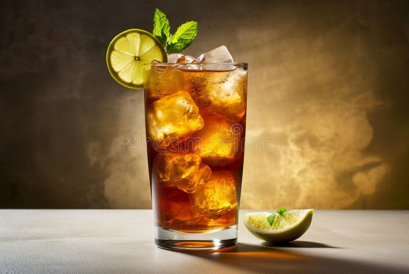 Summer lemon ice tea stock image. Image of icing, sliced - 25589931