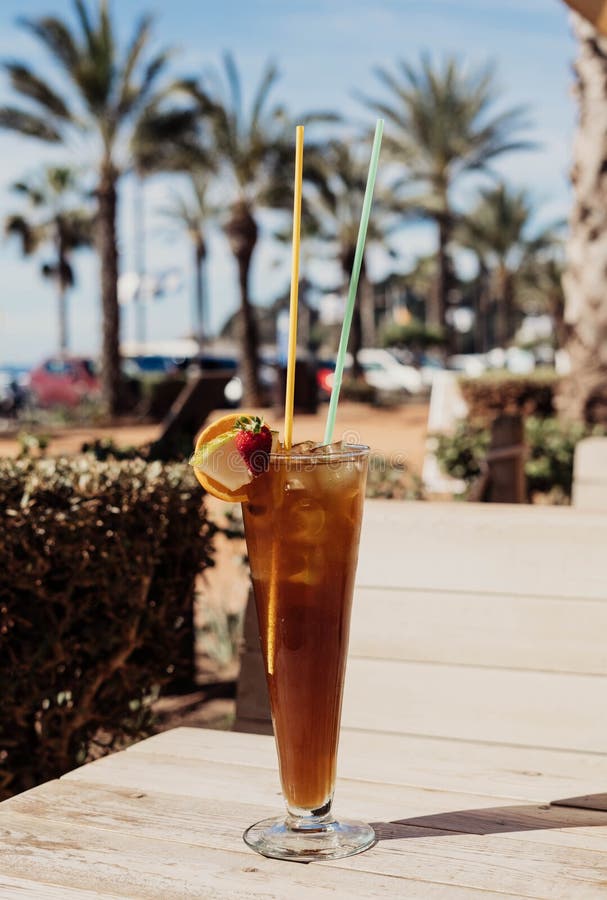 A Long Island Iced Tea is a Popular Cocktail Stock Image - Image of ...