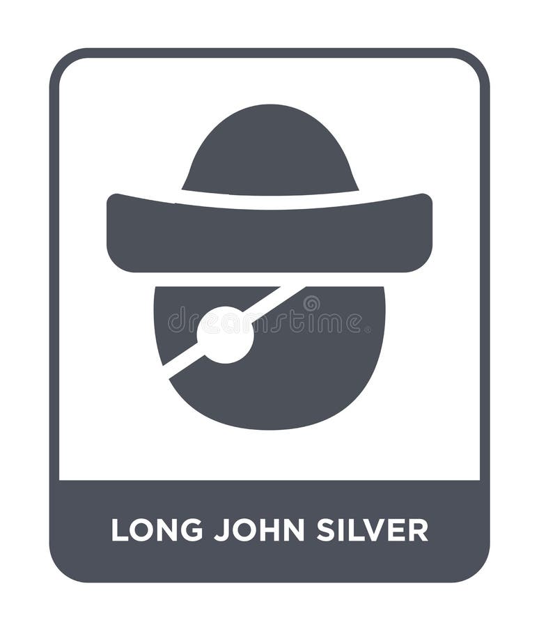 Long John Silver Icon in Trendy Design Style. Long John Silver Icon ...