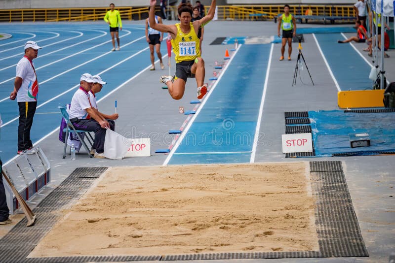 Long Jump in the National Games Editorial Stock Image - Image of ...