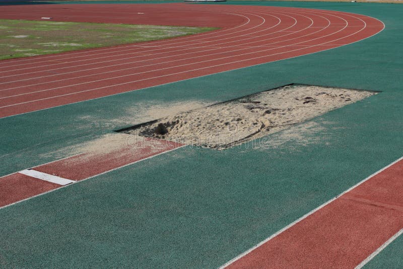 Long jump pit stock photo. Image of long, green, dash - 38974358