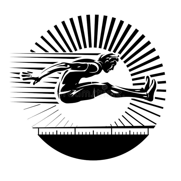 Long jump. stock vector. Illustration of body, competition - 52873069