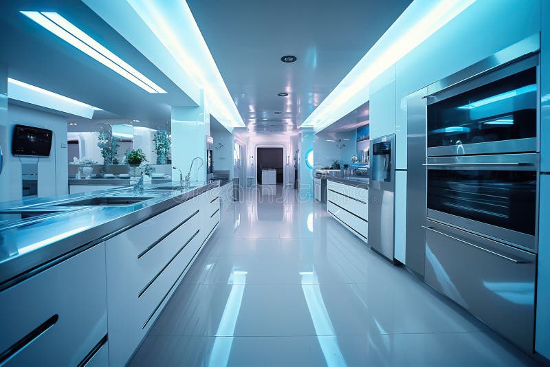 A Lab with a Lot of White Cabinets and Counters. Generative AI Image ...