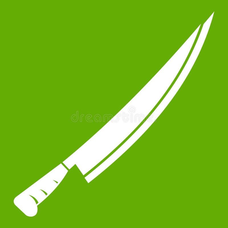 Long knife icon green stock vector. Illustration of kill - 98506459